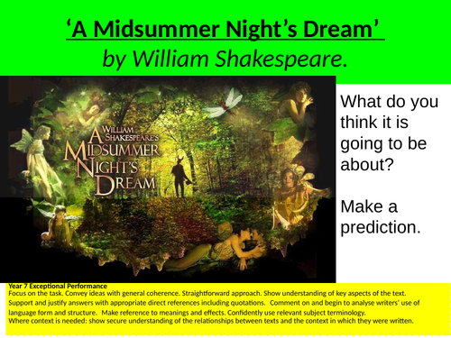 A Midsummer Night's Dream Storyboard Activity Lesson | Teaching Resources