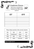Phonics - Read, Write, Inc. Grapheme Choice Spelling Worksheet ...