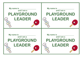 Playground Leaders | Teaching Resources