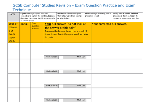 GCSE Computer Studies Revision Bundle. | Teaching Resources