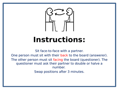 Doubles and Halves Activity | Teaching Resources