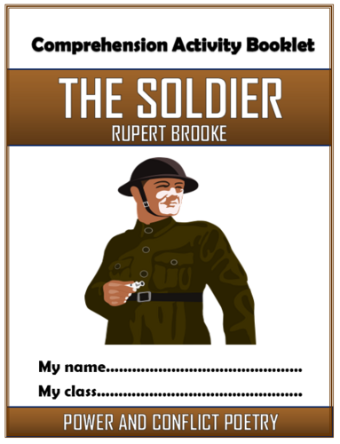 The Soldier - Rupert Brooke - Comprehension Activities Booklet ...