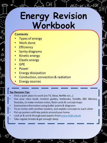 AQA 1-9 GCSE Physics (Science) Energy Revision Workbook | Teaching ... AQA 1-9 GCSE Physics (Science) Energy Revision Workbook | Teaching ...