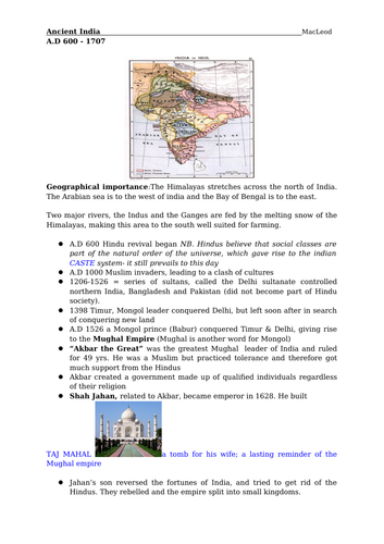 ANCIENT INDIA | Teaching Resources