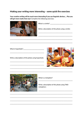 Making your writing more interesting | Teaching Resources