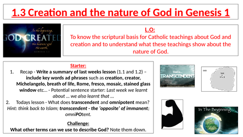 AQA B GCSE - 1.3 - Creation and the nature of God in Genesis 1 ...
