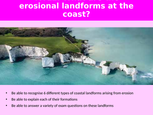 Coastal Erosional Landforms | Teaching Resources