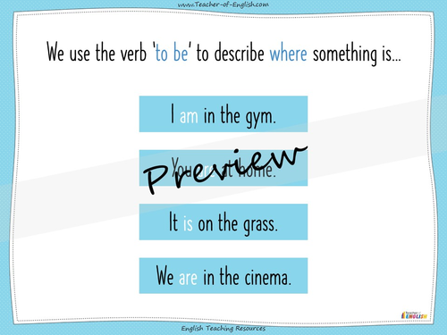 The Verb 'to be' | Teaching Resources