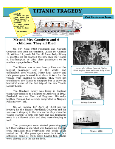 The Titanic | Teaching Resources