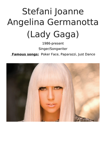 Famous Musician Posters | Teaching Resources