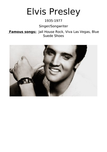 Famous Musician Posters | Teaching Resources