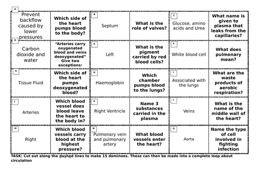 Coronary Heart Disease Presentation, 2 Sided Sheet and Dominoes - GCSE ...