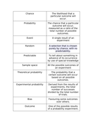 Probability Key Words | Teaching Resources