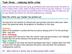 Youth + Knife Crime by EC_Resources | Teaching Resources