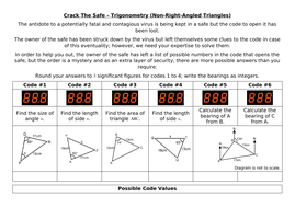 Crack The Safe - Trigonometry (Right and Non-Right Angled Triangles ...