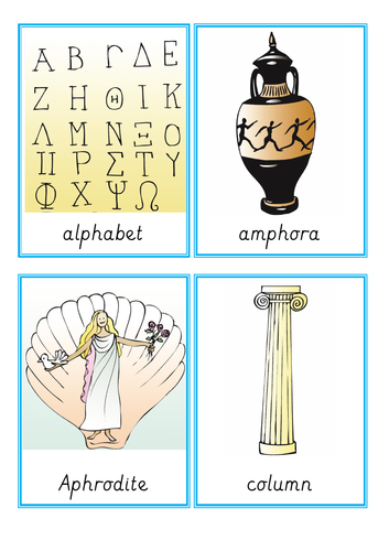 KS2 Ancient Greeks, Reading Task and Comprehensions with Vocab cards ...