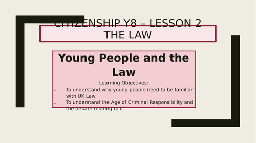 KS3 Citizenship - Young People and the Law | Teaching Resources