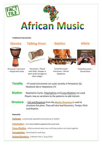 Rhythms of the World Revision Factfiles/ Posters - OCR 9-1 GCSE Music ...