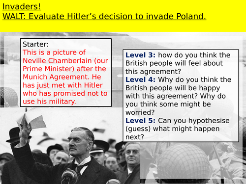 KS3 Invasion of Poland (WW2) Narrative account lesson | Teaching Resources