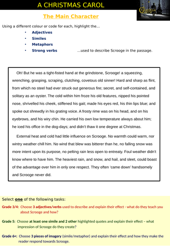 A Christmas Carol - Stave 1 | Teaching Resources
