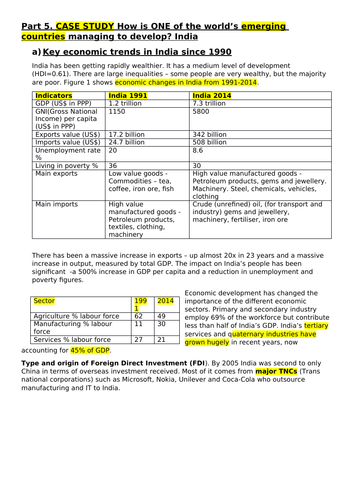 Edexcel B GCSE 9-1 Geography Topic 2 Development Dynamics independent ...