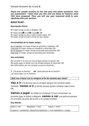 GCSE Revision Spanish Speaking Practice New AQA | Teaching Resources