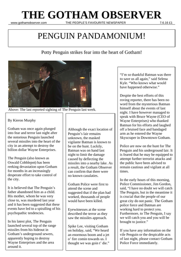 Year 6 Writing Unit - Newspaper | Teaching Resources