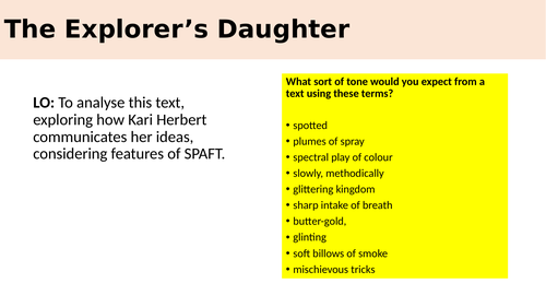 The Explorer's Daughter | Teaching Resources
