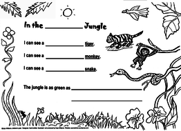 Jungle Poetry Frame, Yr 1 | Teaching Resources