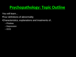 Definitions of Abnormality: Statistical Infrequency & Deviation from ...