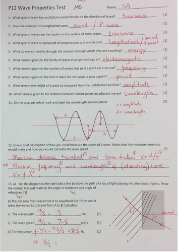 Tests for AQA GCSE physics P8-P16 | Teaching Resources