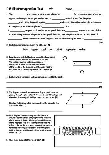 Tests for AQA GCSE physics P8-P16 | Teaching Resources