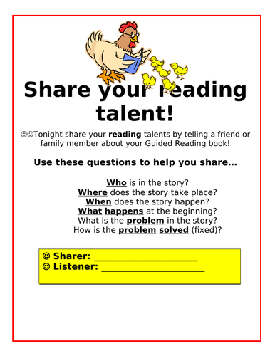 Guided Reading: Homework Activity | Teaching Resources