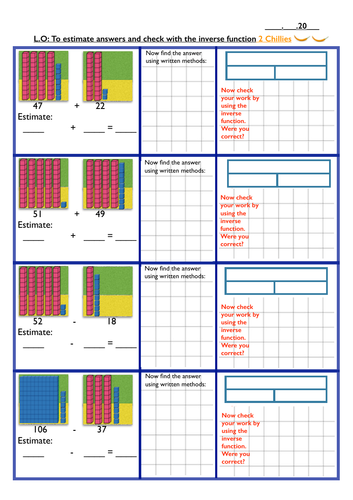Estimate and Use Inverse to Check - KS2 | Teaching Resources