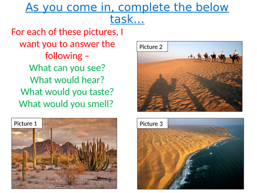 Hot Deserts - Lesson 2 - Desert Climates - AQA GCSE | Teaching Resources