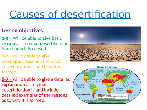 Hot Deserts - Lesson 8 - Causes of desertification - AQA GCSE | Teaching Resources