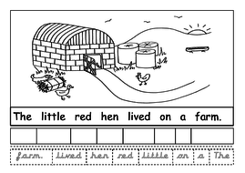 Little Red Hen Sentence Boards | Teaching Resources