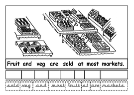 Market Sentence Boards | Teaching Resources
