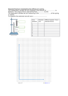 Hooke's Law Practical Worksheet | Teaching Resources
