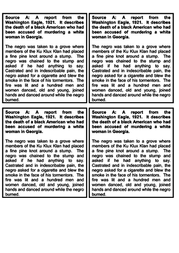 The KKK in 1920s America | Teaching Resources