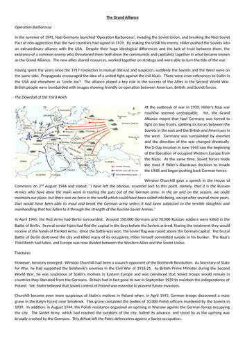 The Grand Alliance | Teaching Resources