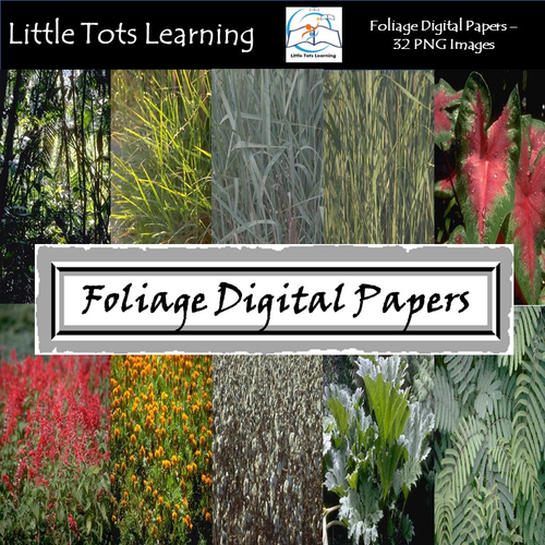 Foliage Digital Papers - Commercial Use - Pack 1 | Teaching Resources