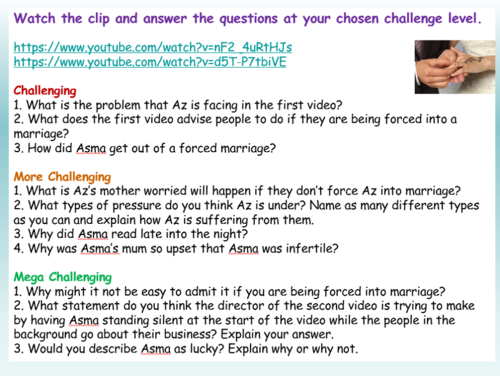 Forced marriage , Child + Arranged Marriages | Teaching Resources