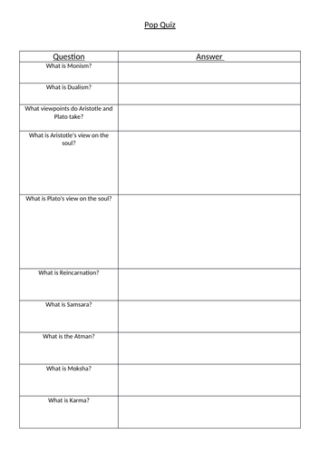 Edexcel A Level RS Philosophy - Life After Death Revision | Teaching ...