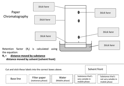 Paper chromatography cut and stick | Teaching Resources