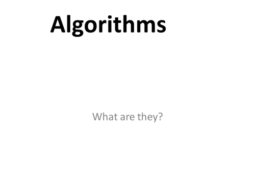 Algorithms lesson, PowerPoint and Worksheet- KS3 or KS2 | Teaching ...