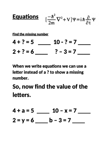 Equations introduction and function machines | Teaching Resources Equations introduction and function machines | Teaching Resources