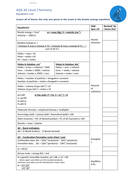 AQA A-Level Chemistry Equations Sheet | Teaching Resources