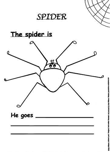 2 Spider Picture-Poem Frames + Guide | Teaching Resources