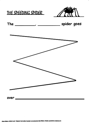 2 Spider Picture-Poem Frames + Guide | Teaching Resources